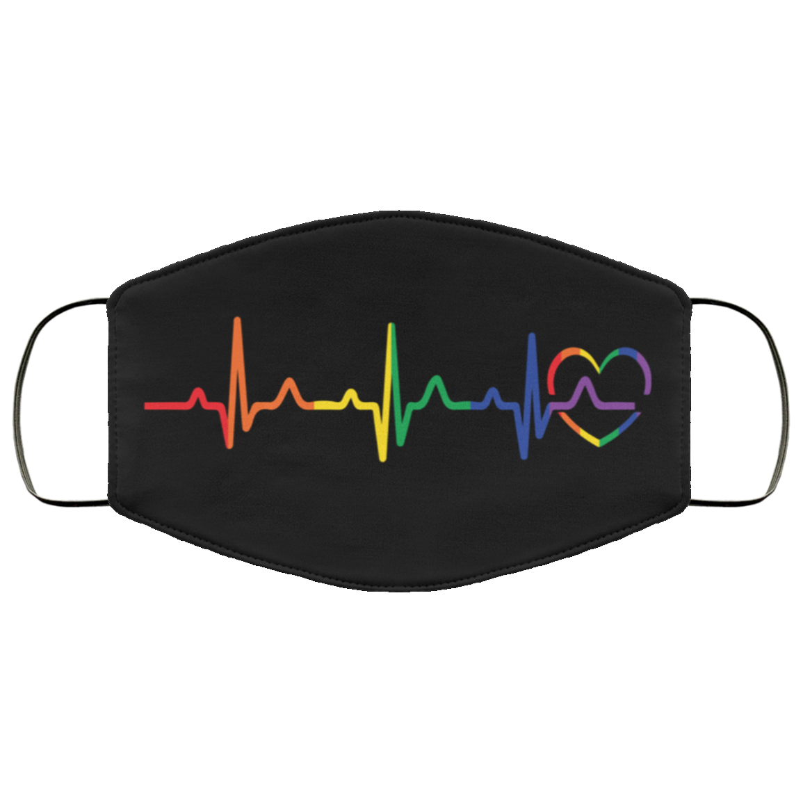 Rainbow Heartbeat Face Mask – MYPRIDESHOP