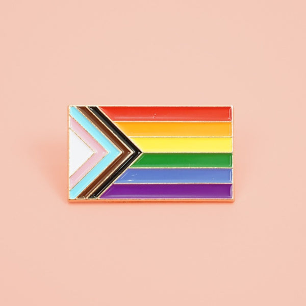 Progressive Pride Flag Enamel Pin - MYPRIDESHOP